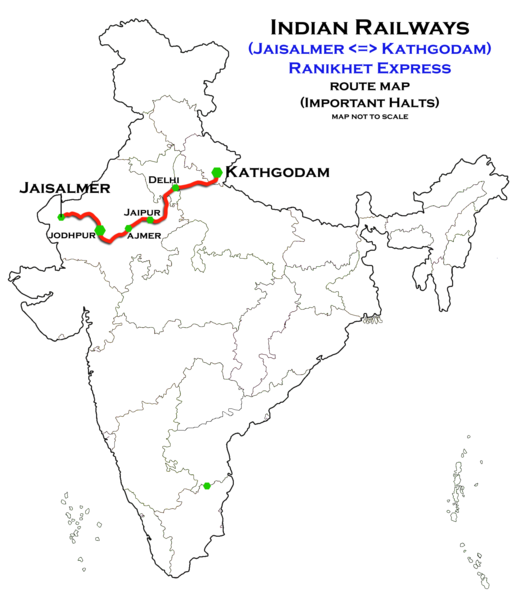 Ranikhet_Express_(Jaisalmer_-_Kathgodam)_route_map – Go Know!